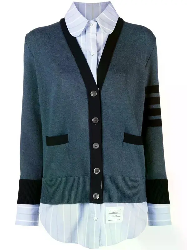 Thom Browne Milano Stitch V-neck Cardigan