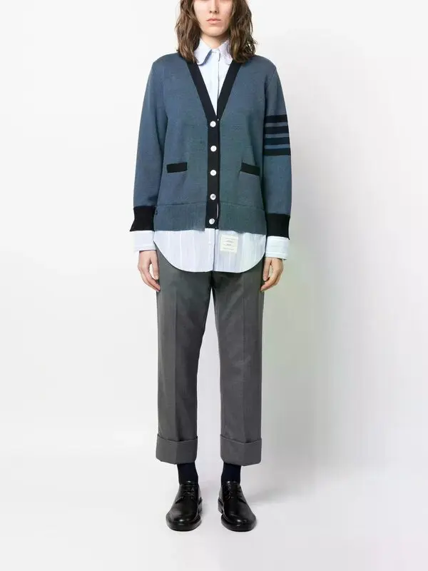 Thom Browne Milano Stitch V-neck Cardigan