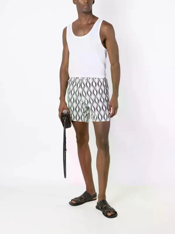AMIR SLAMA Two-tone Print Shorts
