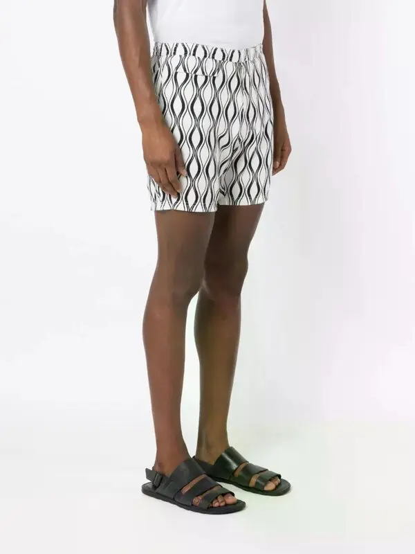AMIR SLAMA Two-tone Print Shorts