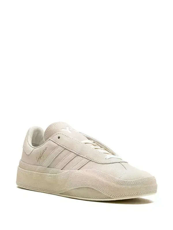 Y3 Gazelle Lace-up Suede Sneakers - White