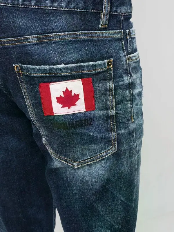 Dsquared2 Flag Patch Slim-fit Jeans