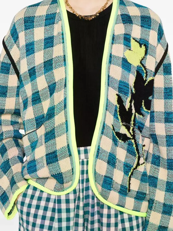 FORTE_FORTE Checked Cardigan