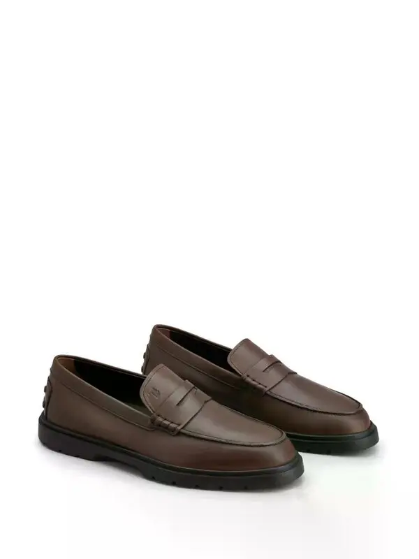 TOD'S Logo-debossed Leather Loafers