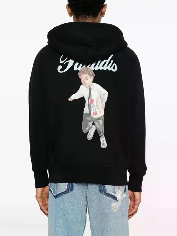 3.PARADIS Embroidered-logo Zip-up Hoodie