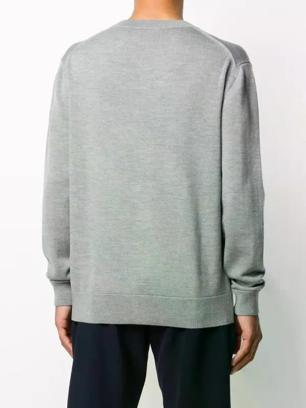 Kenzo Tiger Embroidered Crew Neck Jumper - Grey