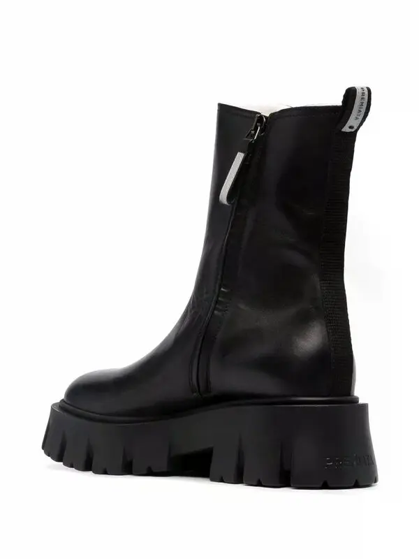 Premiata Leather Shearling Boots