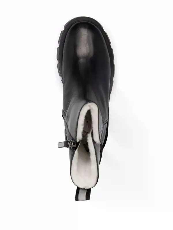 Premiata Leather Shearling Boots