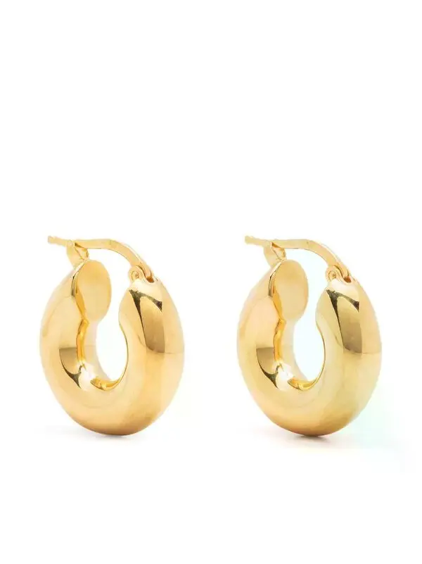 JIL SANDER Sculptural Hoop Earrings - Gold