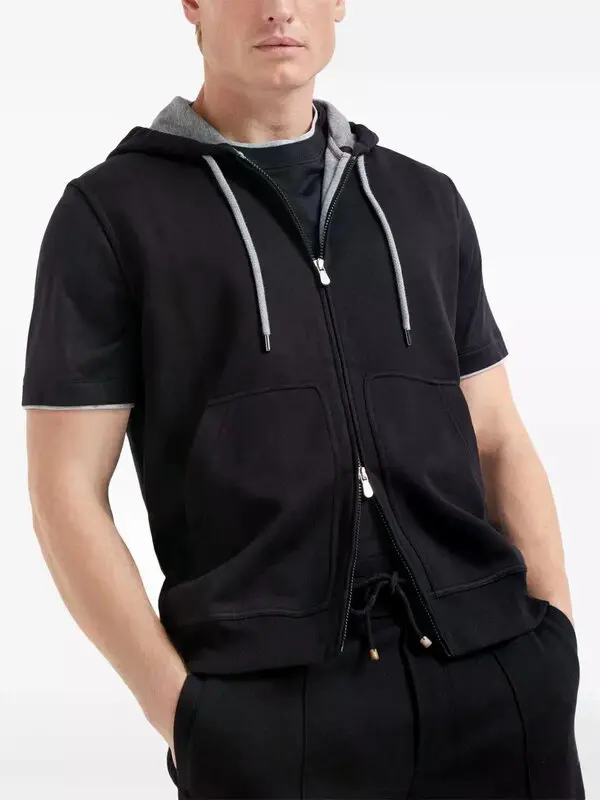 Brunello Cucinelli Sleeveless Zip-up Hoodie