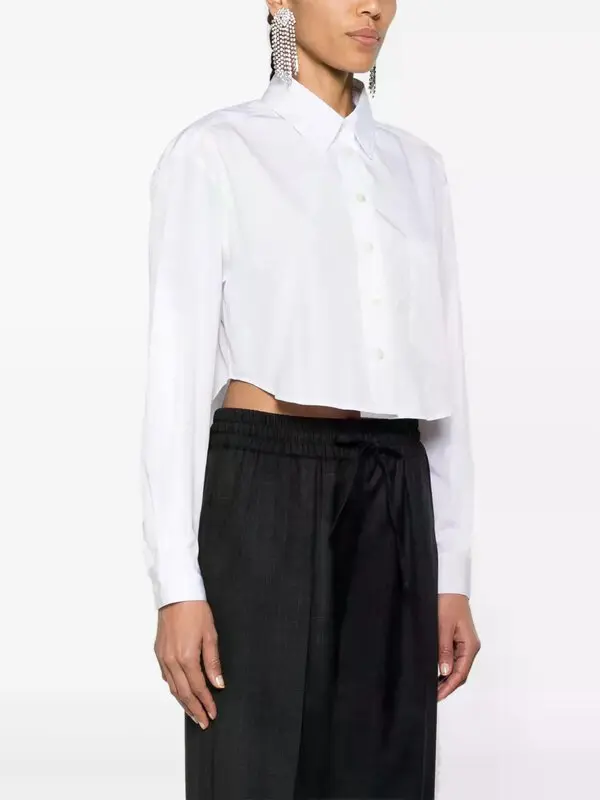 Isabel Marant Étoile Fleora Cropped Poplin Shirt