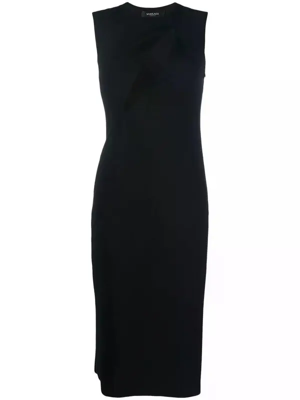 Versace Cut-out Sleeveless Midi Dress
