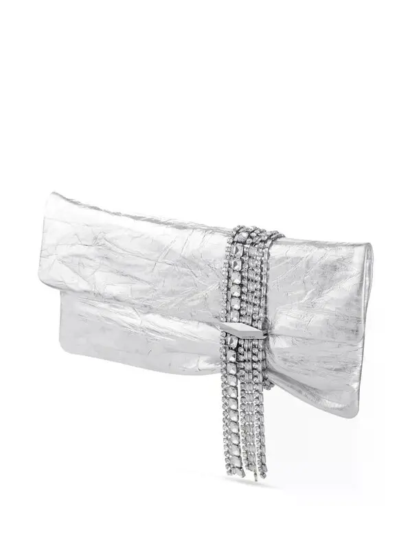 JIMMY CHOO Metallic Leather Clutch