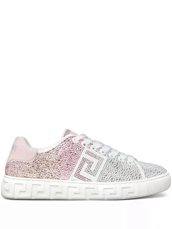 Versace Greca Crystal-embellished Sneakers