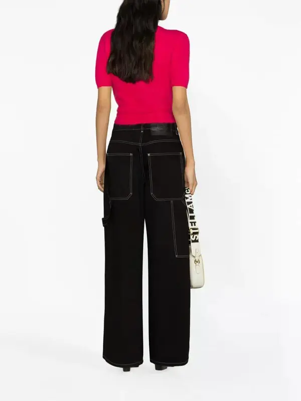 Stella McCartney Contrasting Stitching Wide-leg Jeans