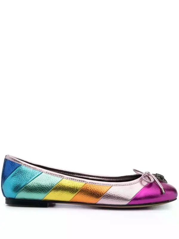 Kurt Geiger Esme Metallic-effect Ballerinas