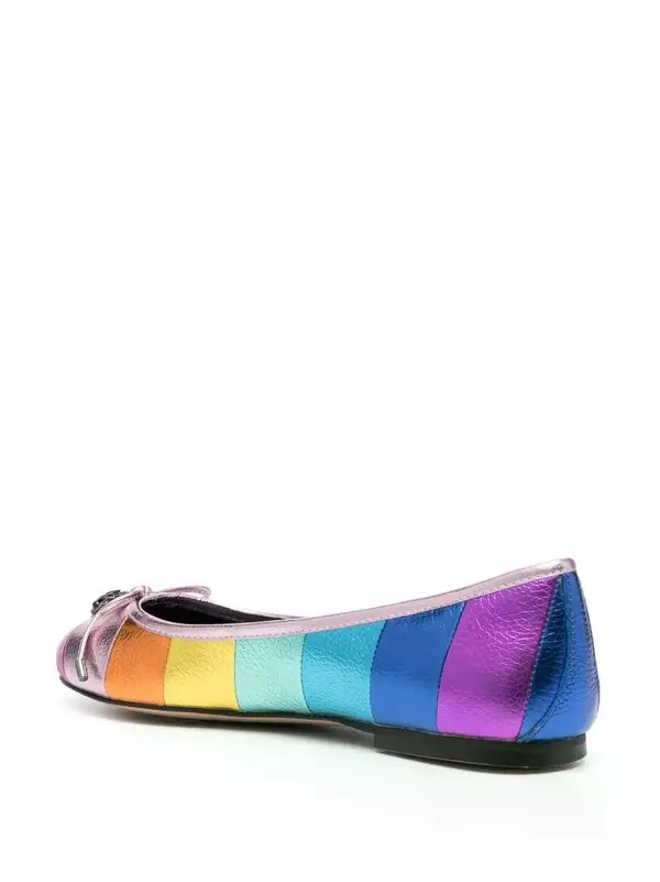 Kurt Geiger Esme Metallic-effect Ballerinas