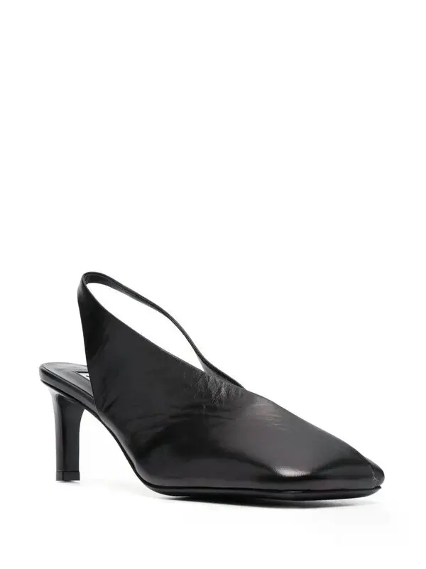 JIL SANDER 75mm Square-toe Leather Pumps