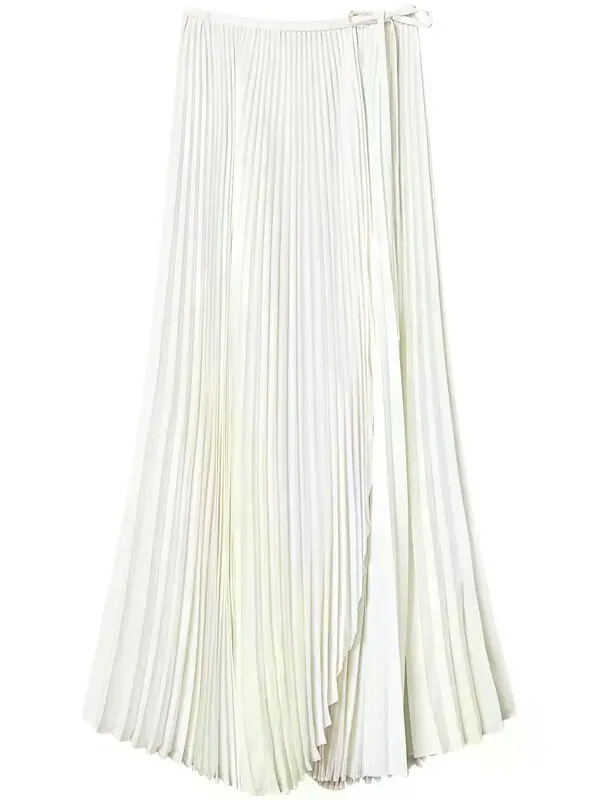 TWINSET Pleated Maxi Skirt With Side Tie