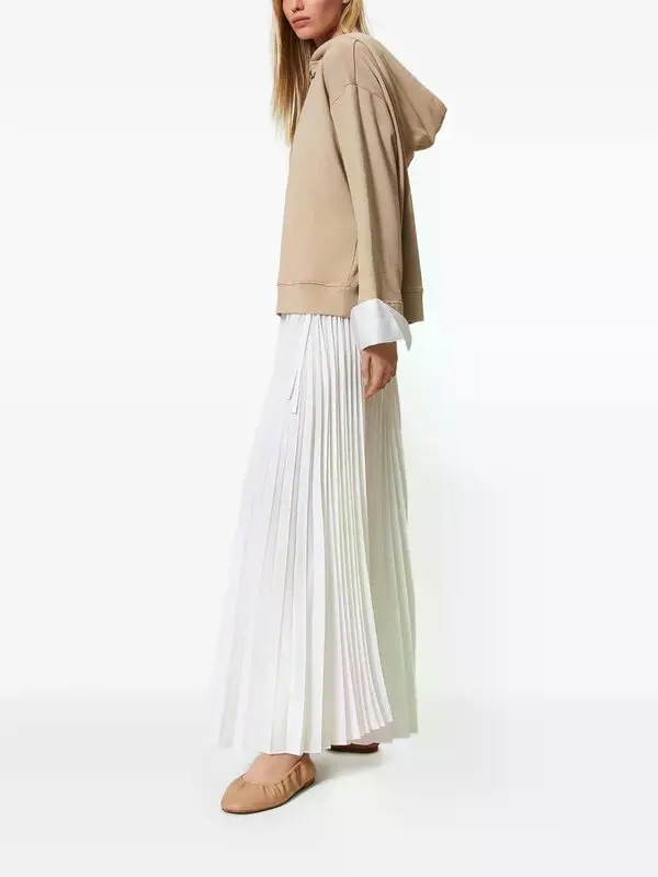 TWINSET Pleated Maxi Skirt With Side Tie