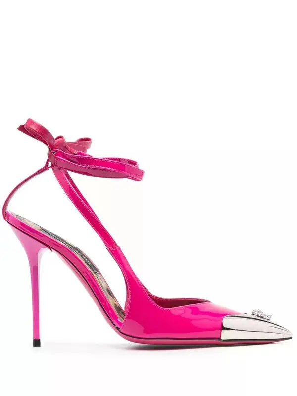 Philipp Plein Crystal Skull 105mm Leather Pumps