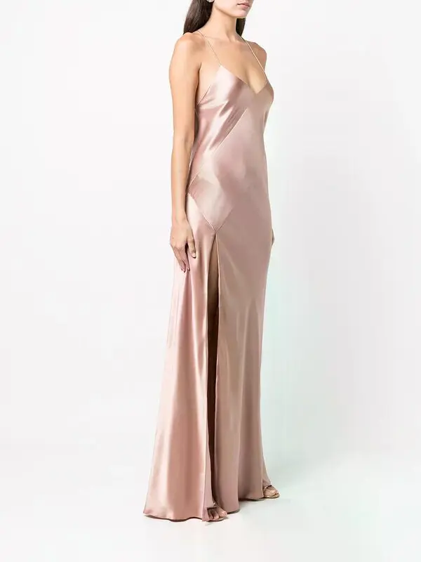 Michelle Mason Open-back Silk Gown