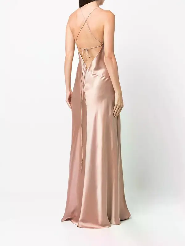 Michelle Mason Open-back Silk Gown