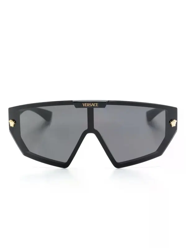 Versace Medusa Horizon Shield-frame Sunglasses - Black
