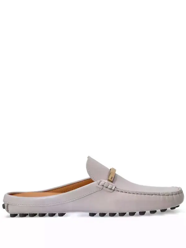 TOD'S Logo-debossed Mules - Grey