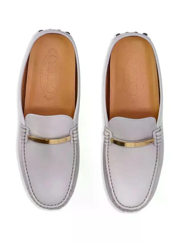 TOD'S Logo-debossed Mules - Grey