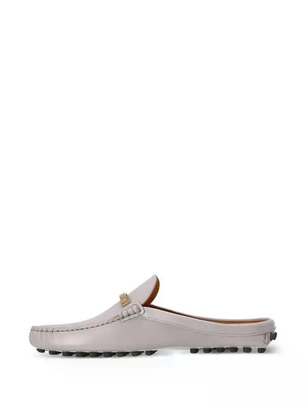 TOD'S Logo-debossed Mules - Grey