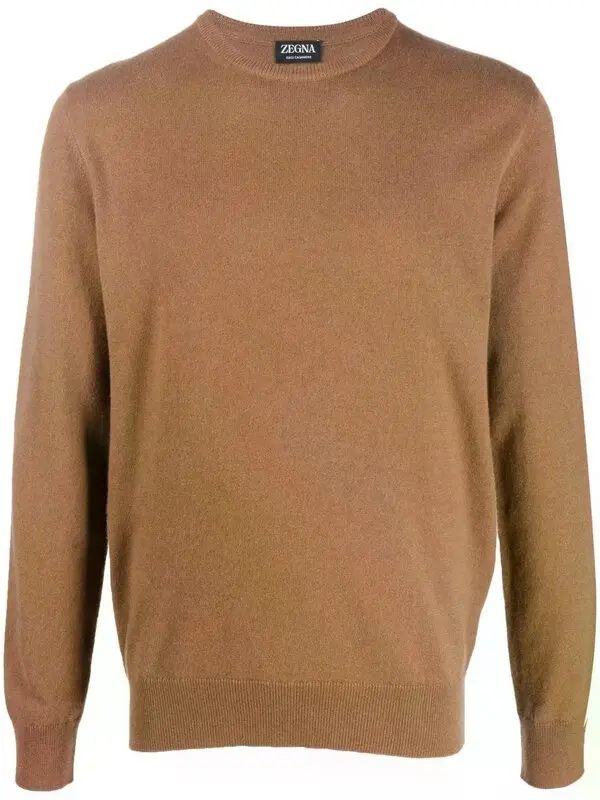 Zegna Crew-neck Cashmere Jumper - Brown
