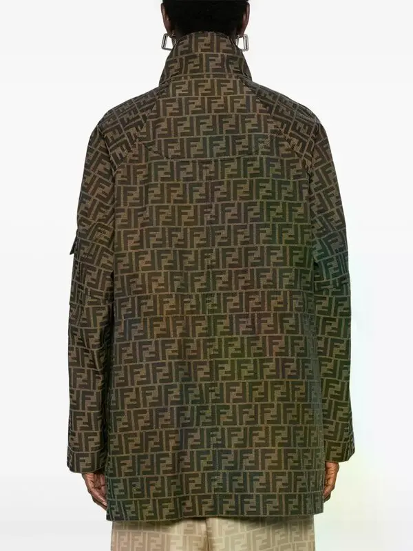 Fendi Ff Canvas Short Coat