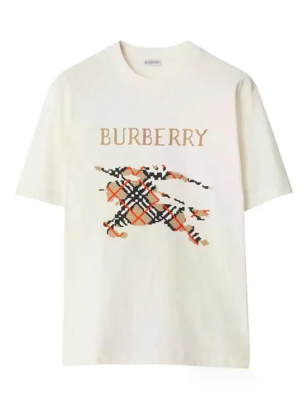 Burberry Cross-stitch Ekd​ T-shirt - Neutrals