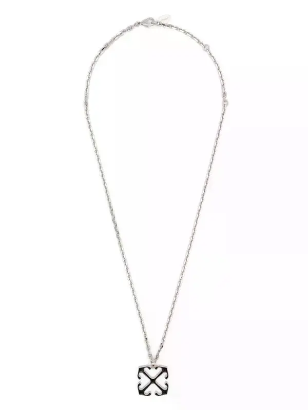 Off-White Arrows Enamel Necklace - Black