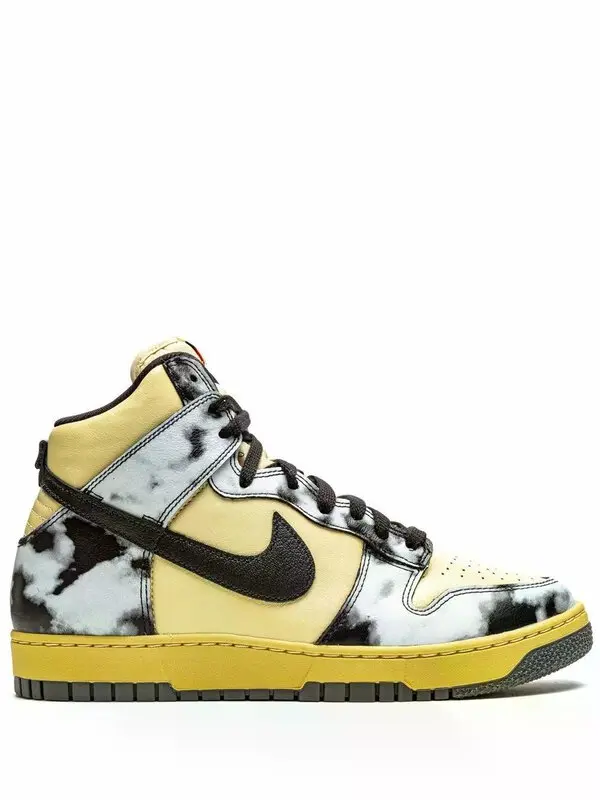Nike Dunk High 1985 Sp "black Acid Wash" Sneakers - Neutrals