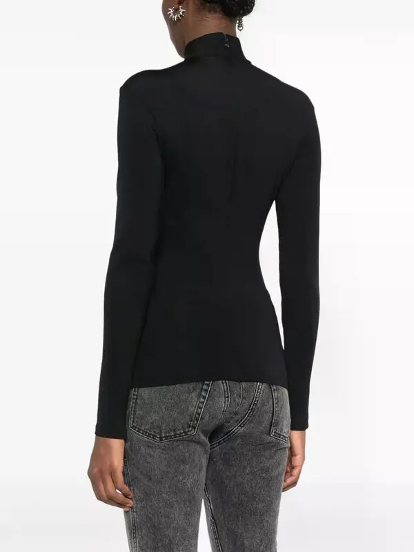 MUGLER Star Cut-out Top - Black