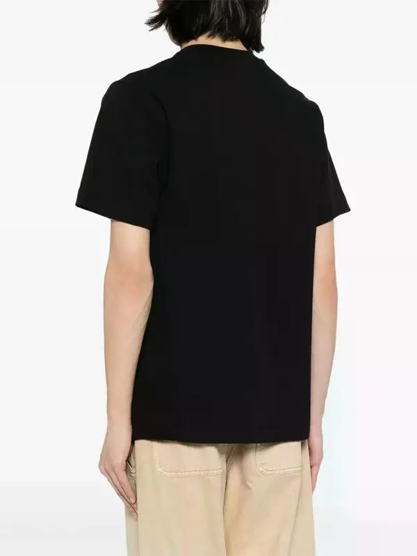 Jacquemus Logo-patch Cotton T-shirt - Black