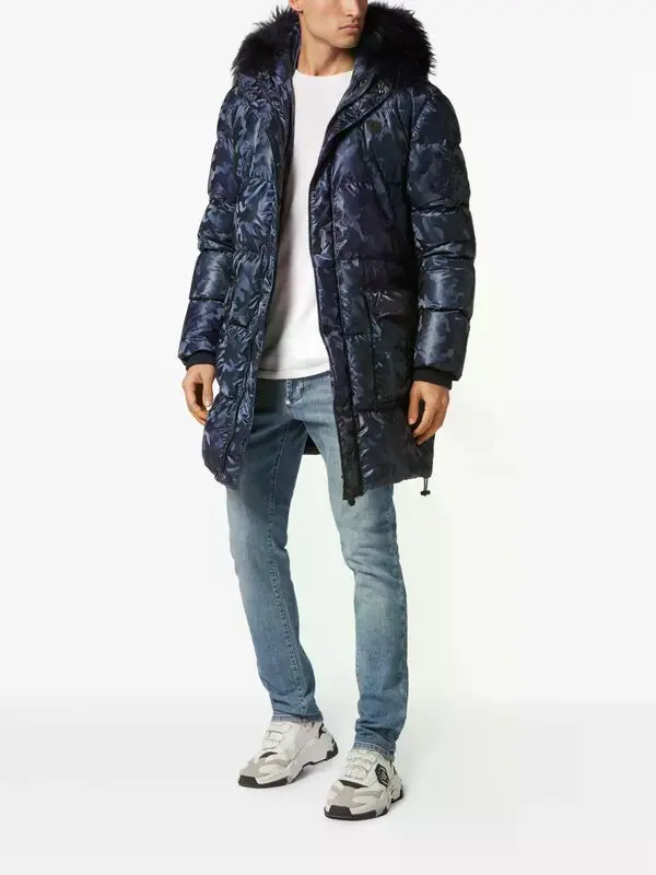 Philipp Plein Camouflage-print Padded Parka Coat