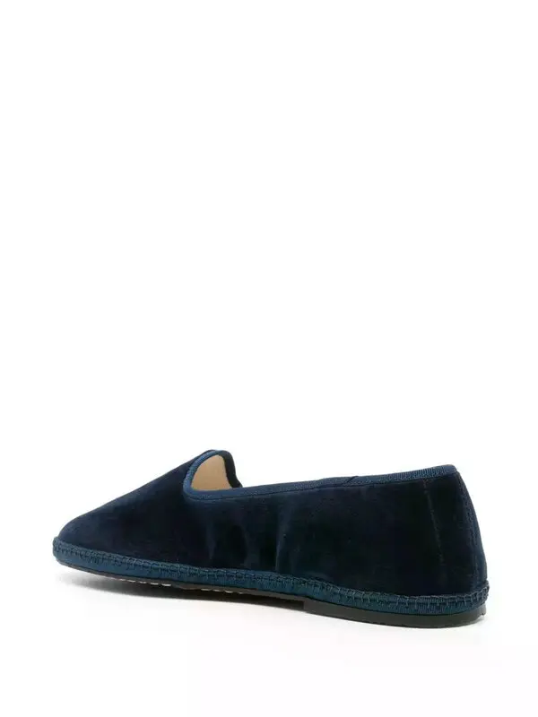 SCAROSSO William Iv Velvet Loafers - Blue