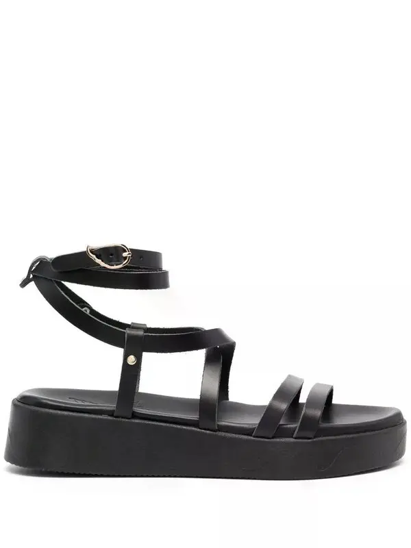 ANCIENT GREEK SANDALS 40mm Aristea Strappy Sandals - Black