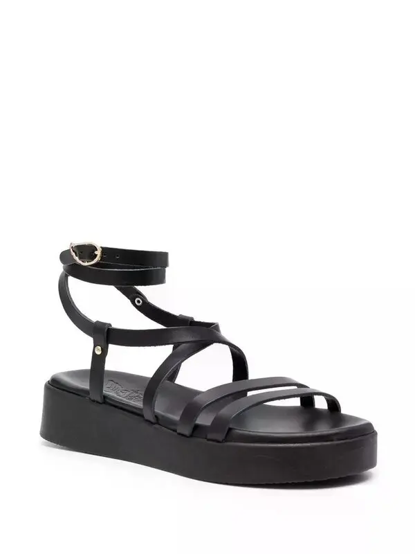 ANCIENT GREEK SANDALS 40mm Aristea Strappy Sandals - Black