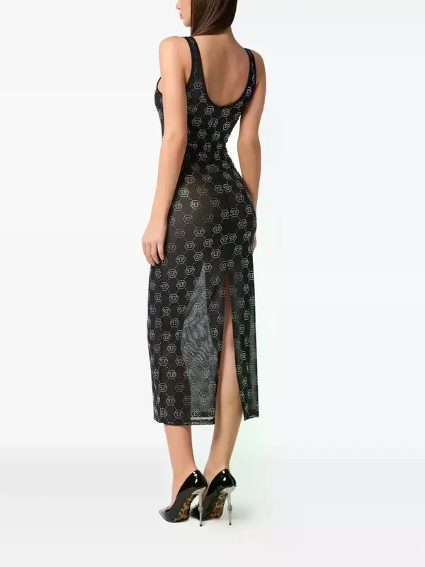Philipp Plein Monogram Translucent Dress