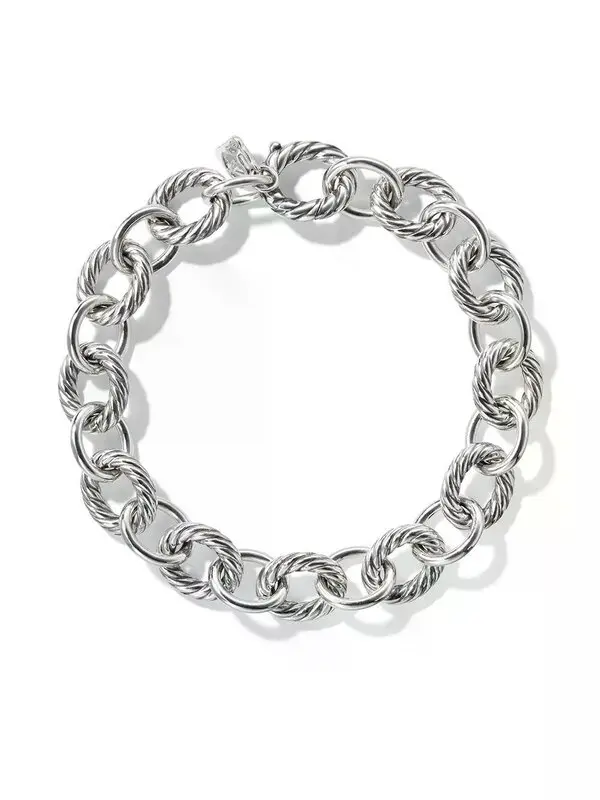 David Yurman Sterling Oval Link Chain Bracelet - Silver
