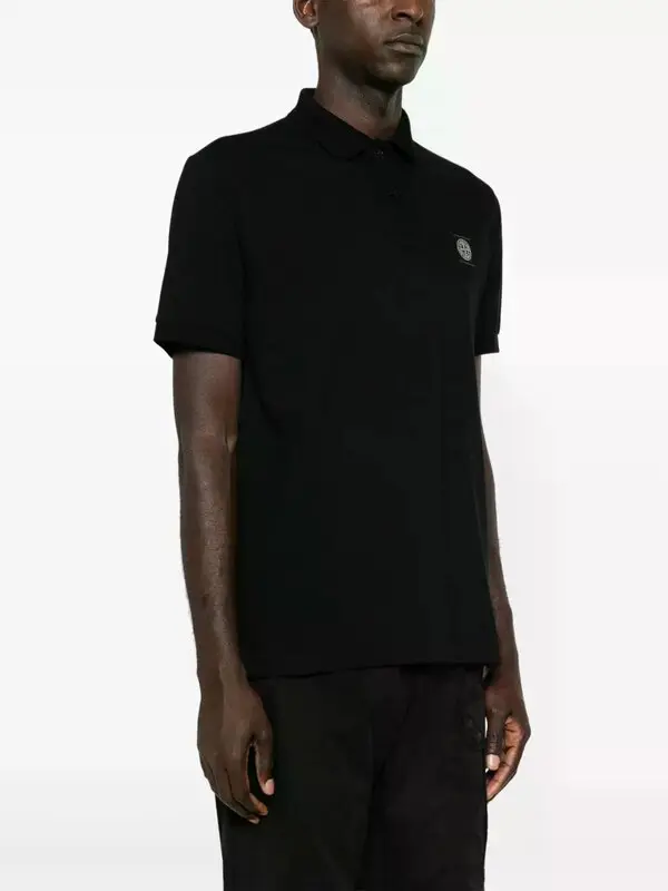 Stone Island Compass-patch Piqué Polo Shirt
