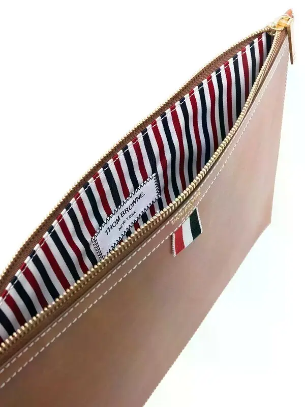Thom Browne 4-bar Tab Document Holder - Brown