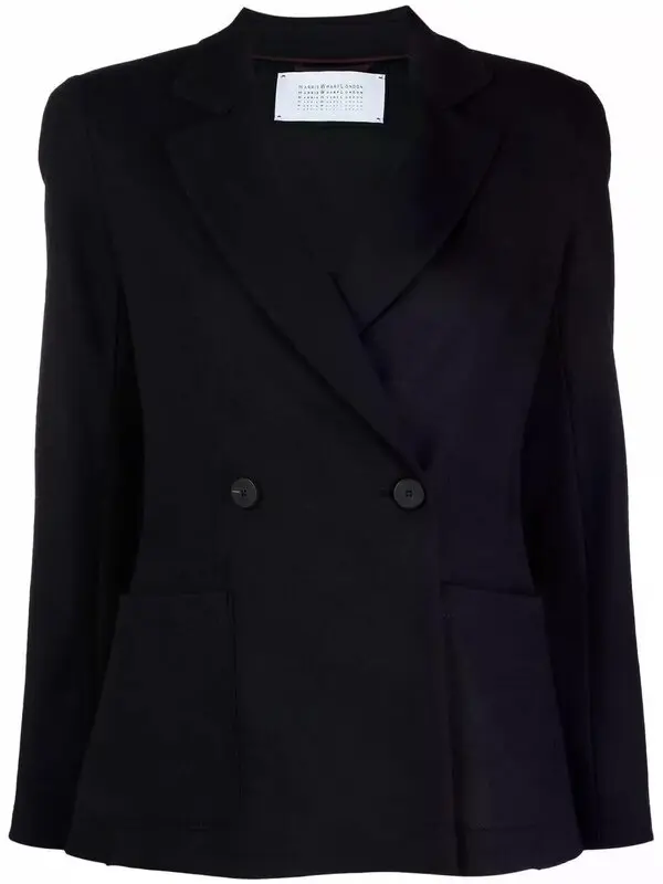 Harris Wharf London Double-breasted Virgin Wool Blazer