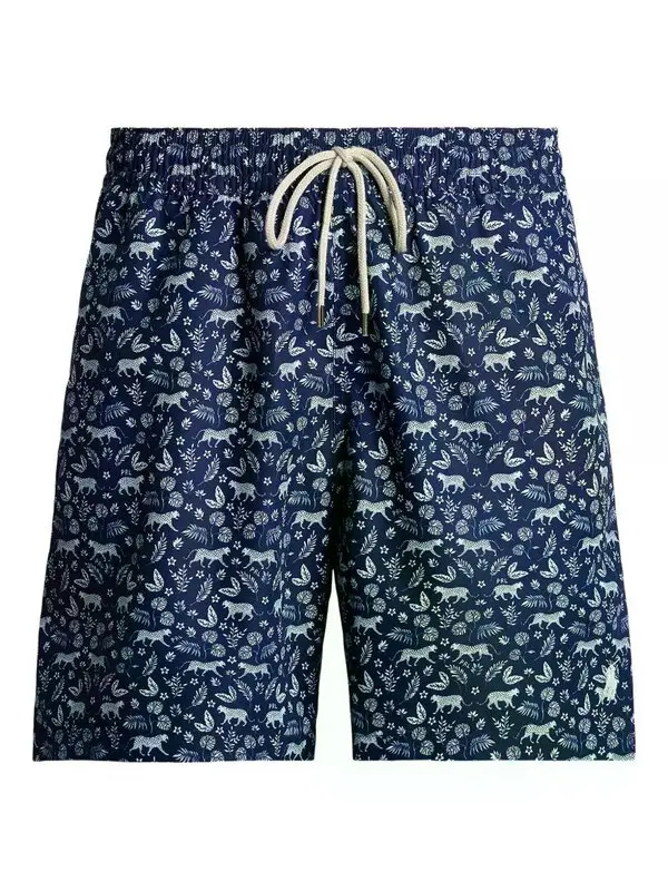 Polo Ralph Lauren Printed Swim Shorts - Blue