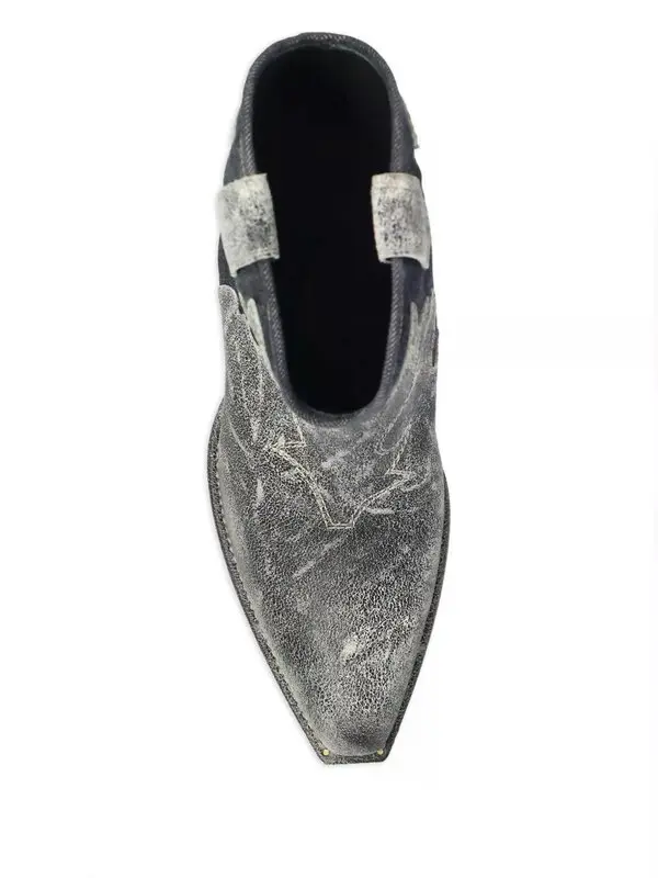 VIC MATIE Leather Block Heel Boots
