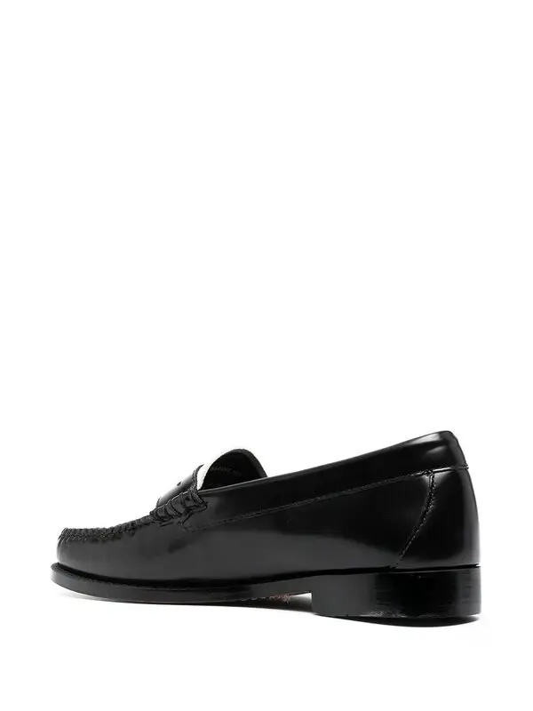 G.H.BASS Leather Ballerina Flats - Black
